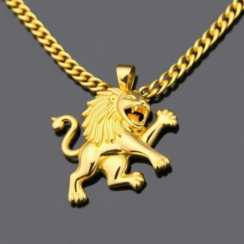 10 Reasons to Love the 10K Franco Chain Roaring Lion Pendant Necklace ...